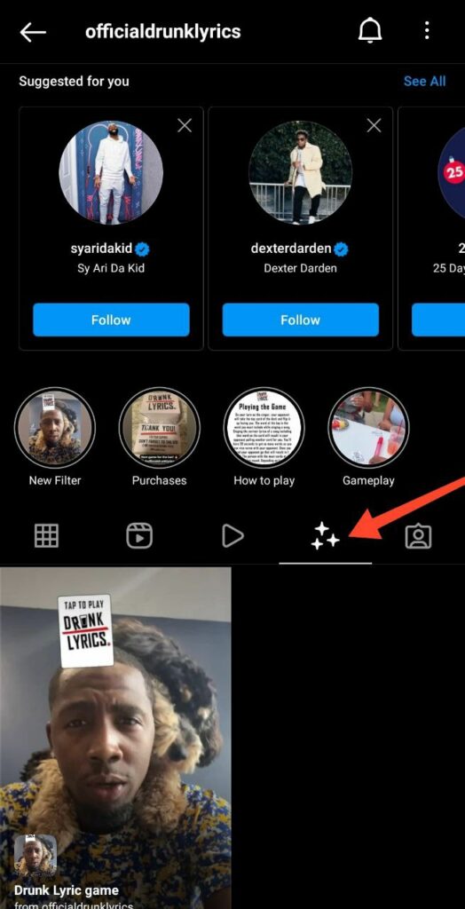 How To Get New Drunk Lyrics Game Filter On Instagram SALU NETWORK how-to-get-new-drunk-lyrics-game-filter-on-instagram-salu-network